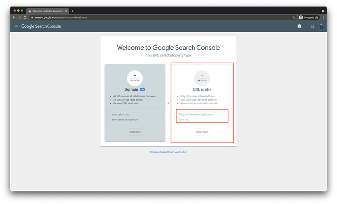 01. Setting up Google Search Console